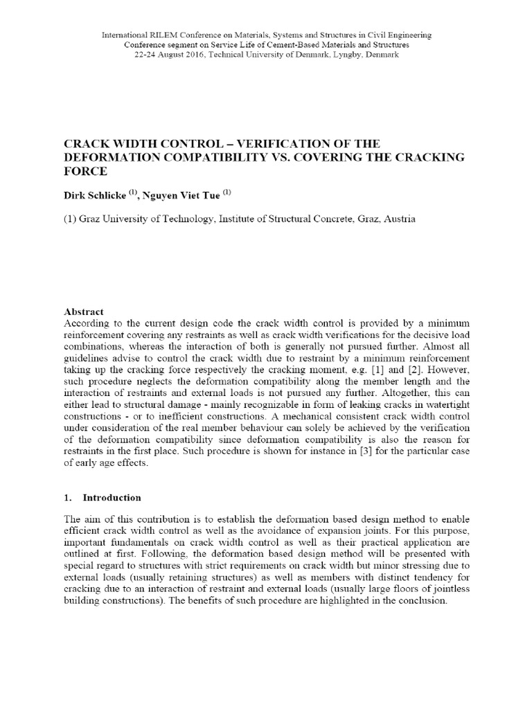 Schlicke - Crack width control verification | PDF