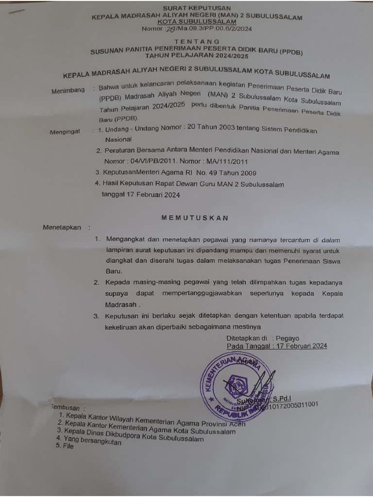 SK PPDB 2024 | PDF