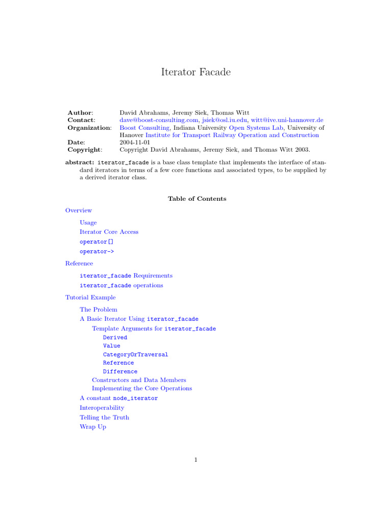 Iterator Facade | Download Free PDF | Class (Computer Programming) | Method (Computer Programming)
