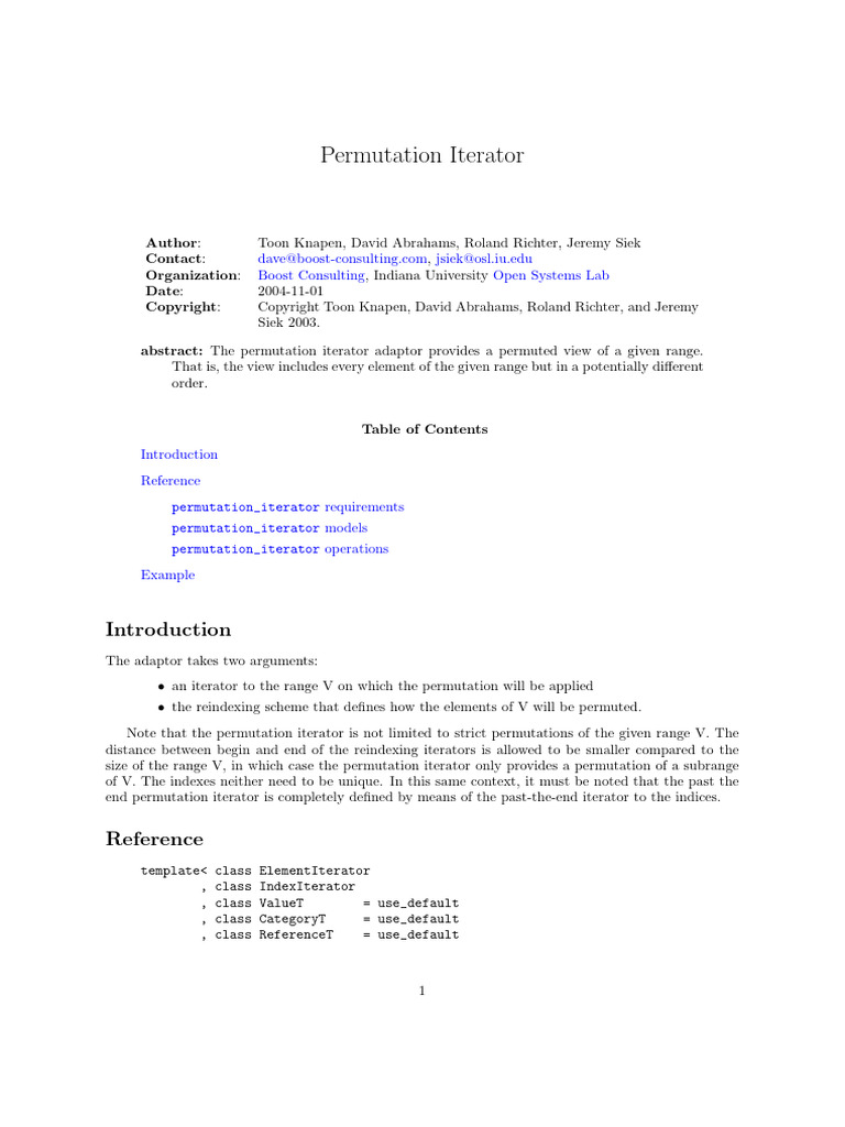 Permutation Iterator | PDF | Software Engineering | Computer Science