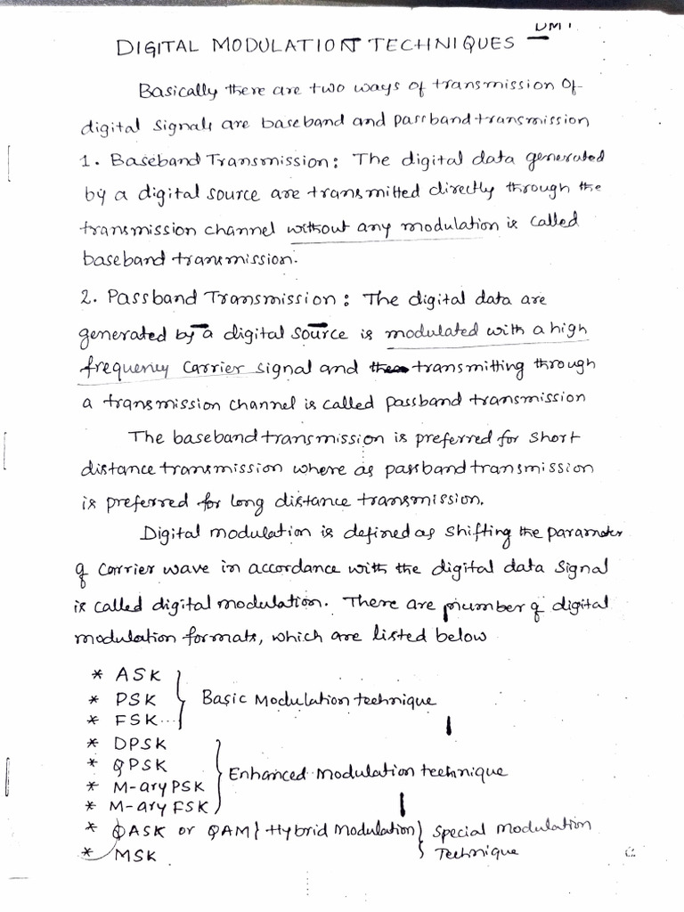 Digital Modulation Techniques | PDF Digital Modulation Techniques | PDF