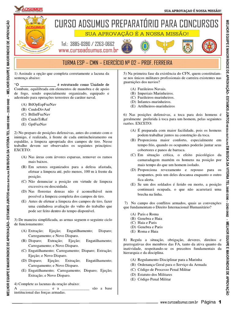 2° Exerc. Esp | PDF | Navios