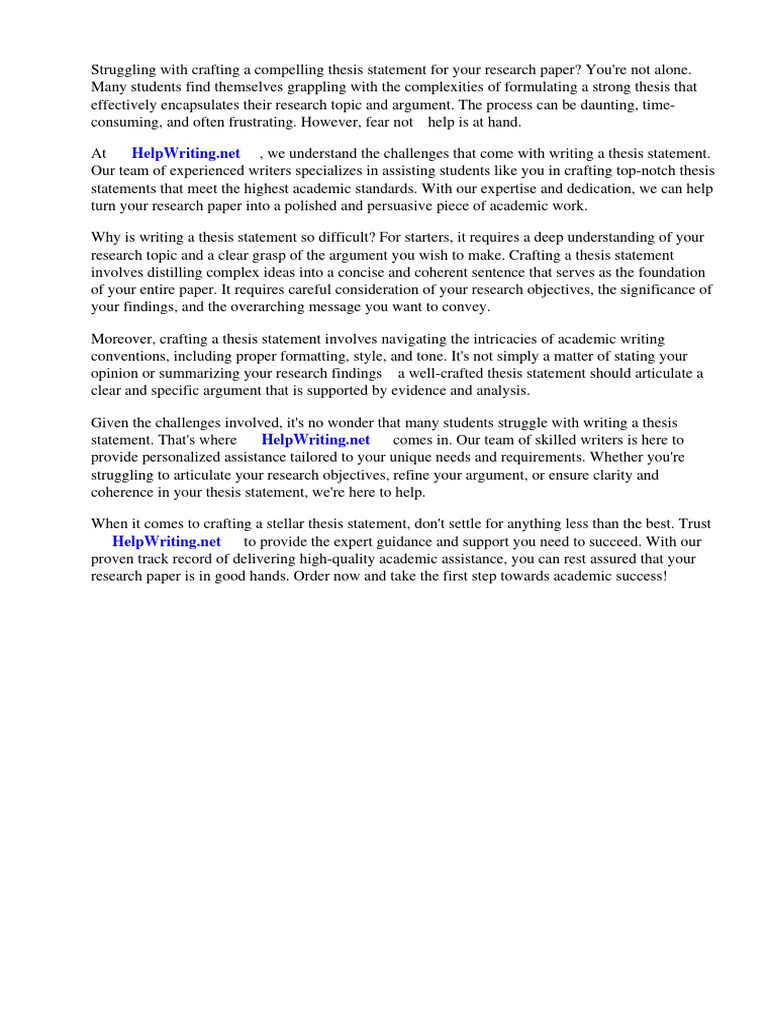 Crafting Effective Thesis Statements | PDF | Essays | Thesis