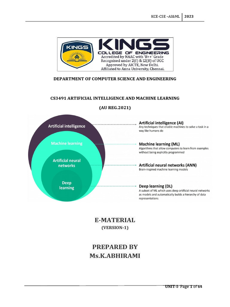 Artificial Intelligence and Machine Learning | PDF | Artificial ...