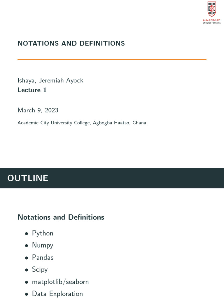 Machine Learning Lecture2 | PDF | Data Analysis | Statistics