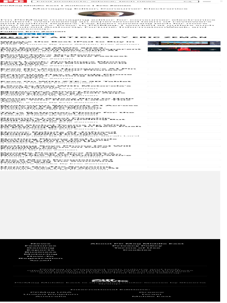 Eric Zeman | PDF | Tablet Computer | Mobile Computers