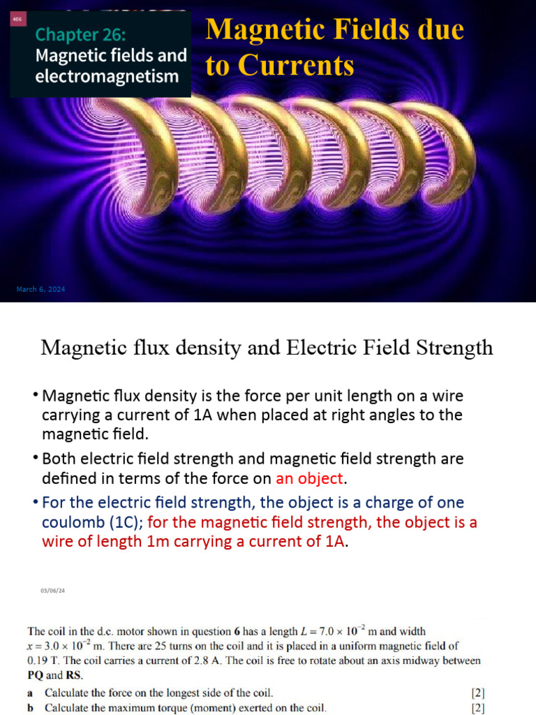 Lesson 3 Magnetic Fields Due To Currents | PDF | Magnetic Field | Materials