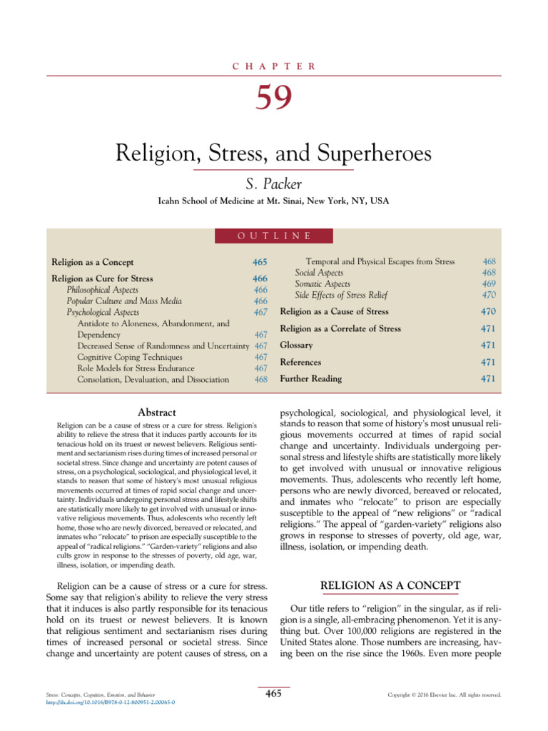 Packer, S. (2016) - Chapter 59-Religion, Stress, and Superheroes. | PDF | Twelve Step Program ...