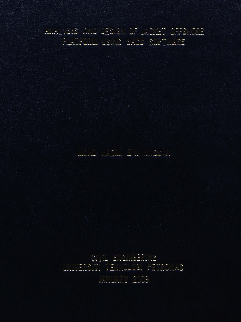 Analysis and Design of Jacket Offshore Platform Using SACS Software | PDF | Civil Engineering