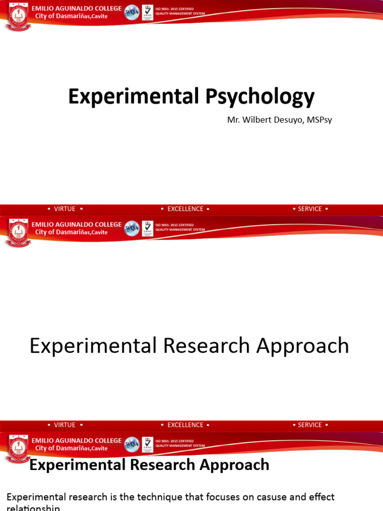 Experimental Psychology Lesson 6 | PDF | Causality | Experiment