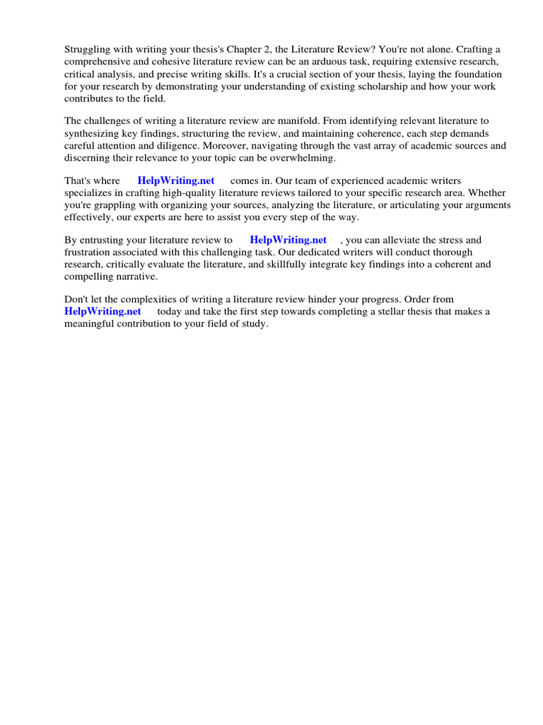 Chapter 2 Literature Review Thesis | PDF
