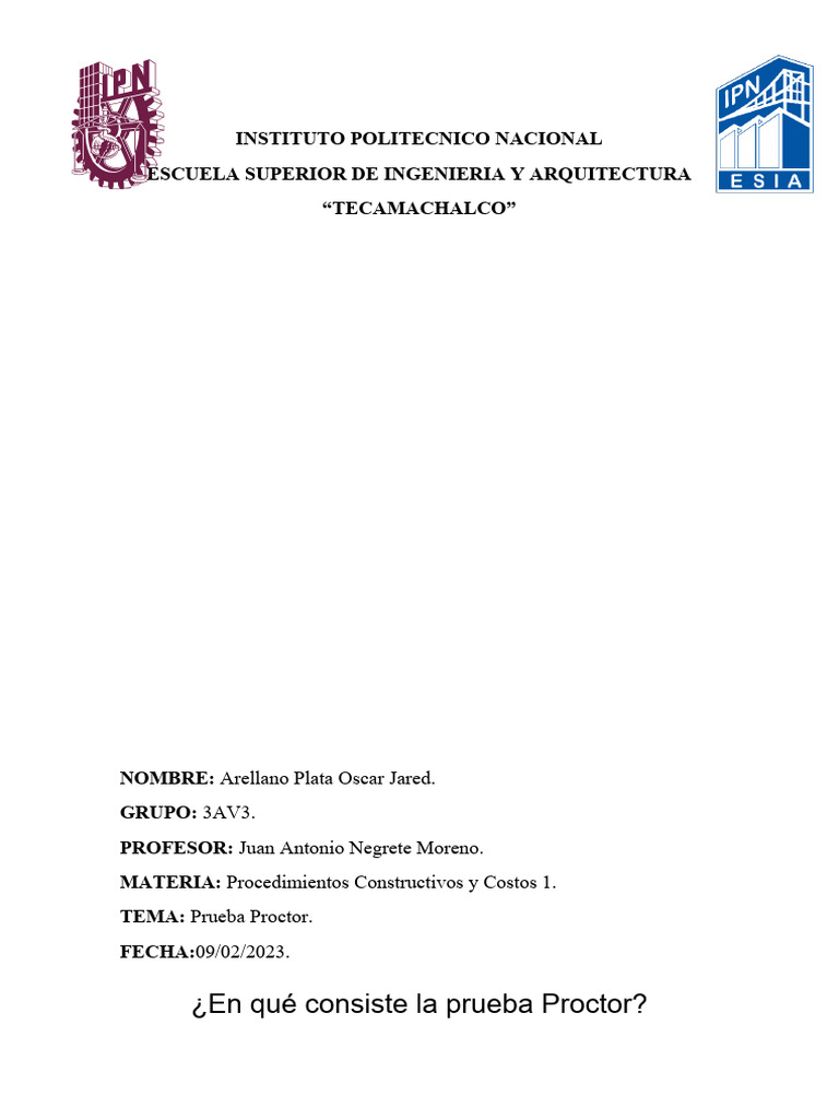 Prueba Proctor | PDF | Agua | Ciencias fisicas