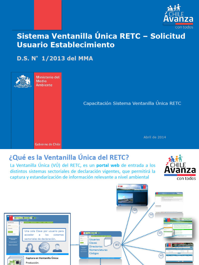 Curso 2 Solicitud Establecimiento RETC | PDF | Chile | Usuario (informática)