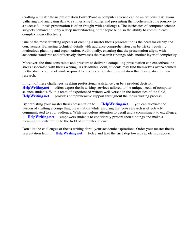 Master Thesis Presentation PPT Computer Science | Download Free PDF | Thesis | Xml