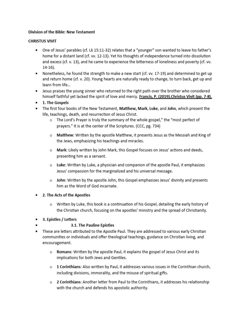 Notes For Finals Re2 | PDF | Liturgical Year | Paul The Apostle