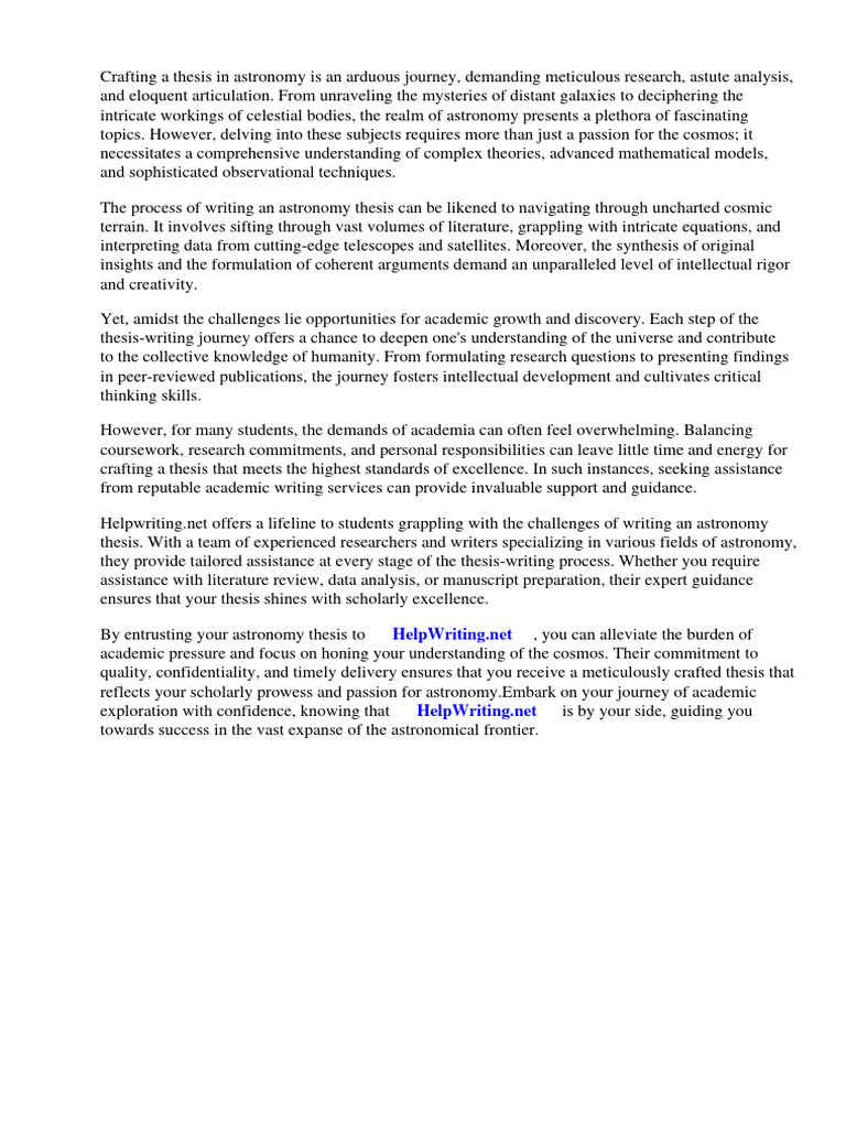 Astronomy Thesis | PDF | Stars | Astronomy
