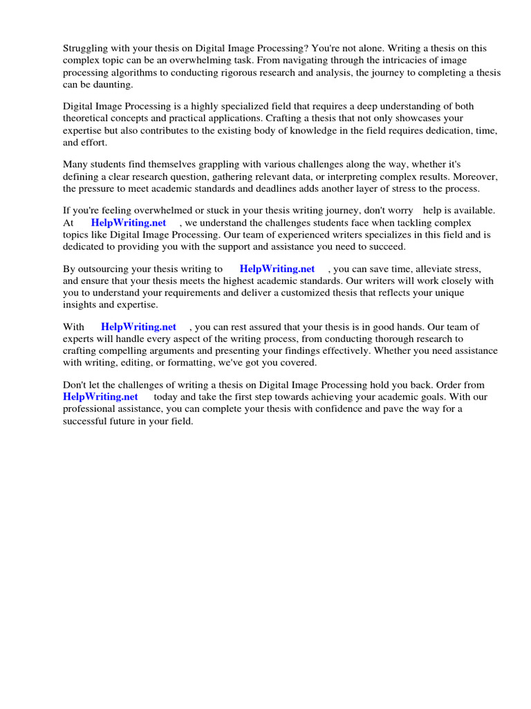 Thesis Based On Digital Image Processing | PDF | Digital Image | Data Compression