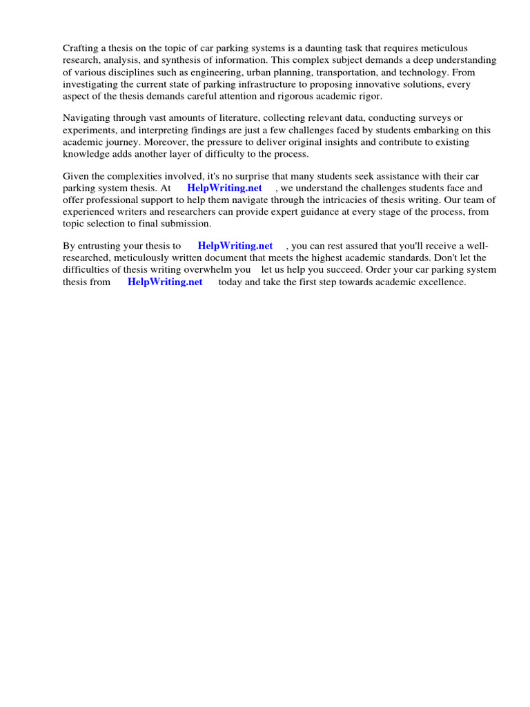 Car Parking System Thesis | PDF | Internet Of Things | Parking Lot