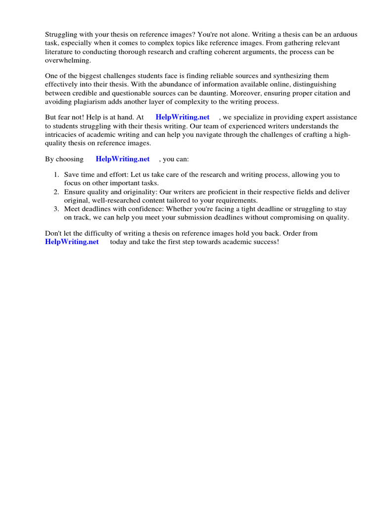 Reference Images Thesis | PDF | Thesis | Apa Style