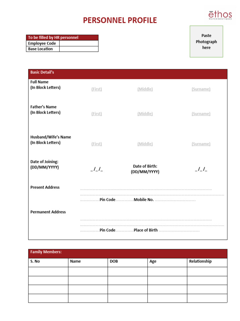4.joining Form | PDF