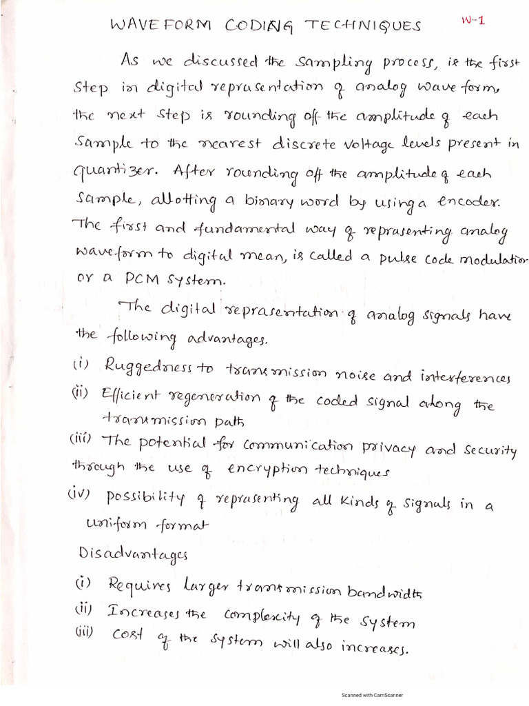 Waveform Coding Techniques | PDF