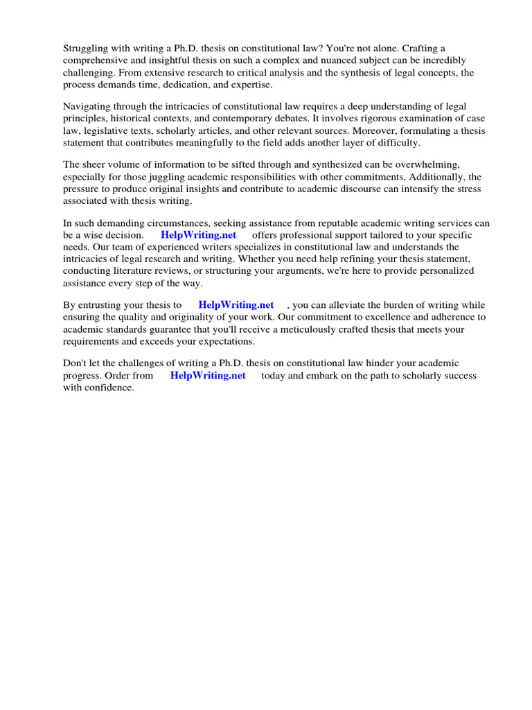 PHD Thesis On Constitutional Law | PDF | Social Science | Law
