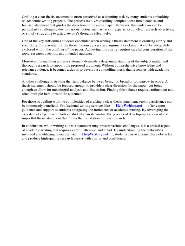 How To Form A Clear Thesis Statement | PDF | Essays | Thesis How To Form A Clear Thesis Statement | PDF | Essays | Thesis