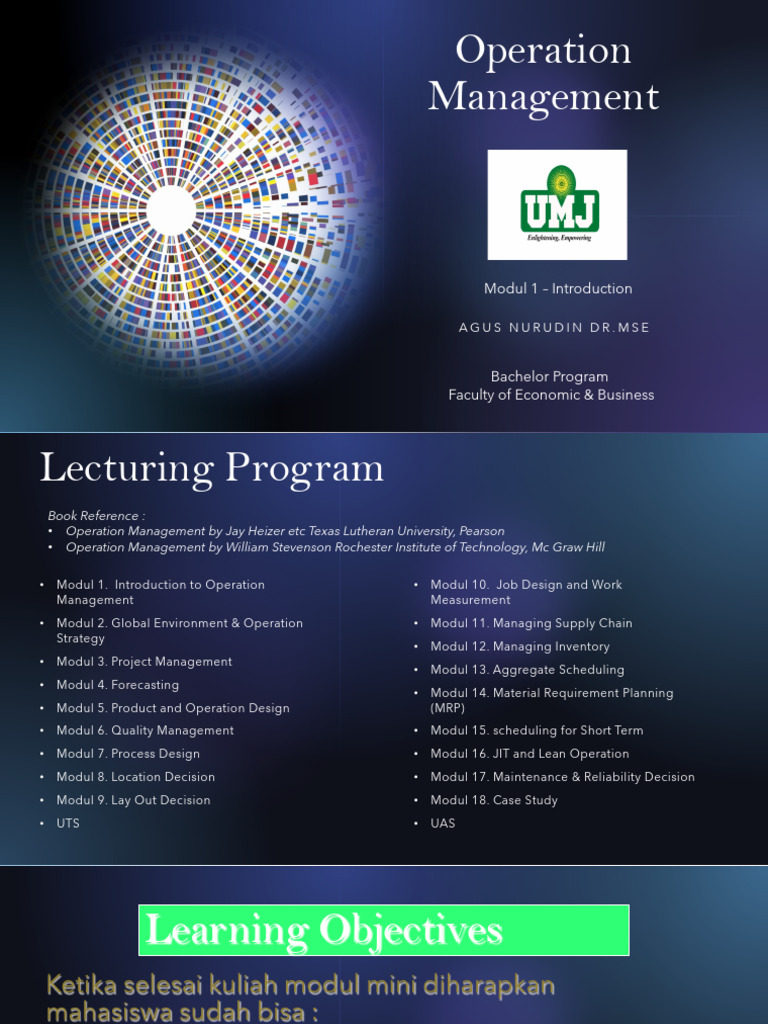 Modul 1 OM UMJ | PDF | Operations Management | Goods