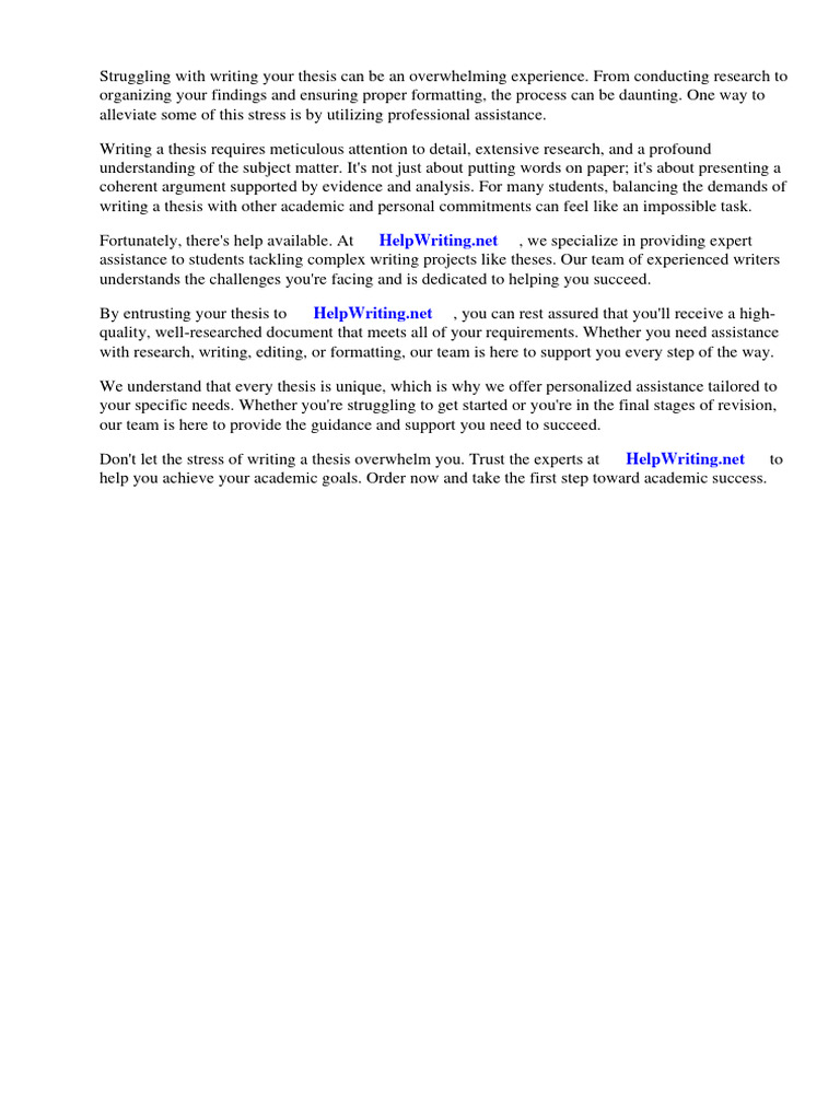 UNSW Thesis Writing Assistance Guide | PDF | Thesis | Te X