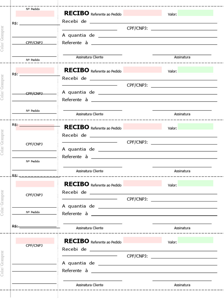 Recibo Com Canhoto | PDF