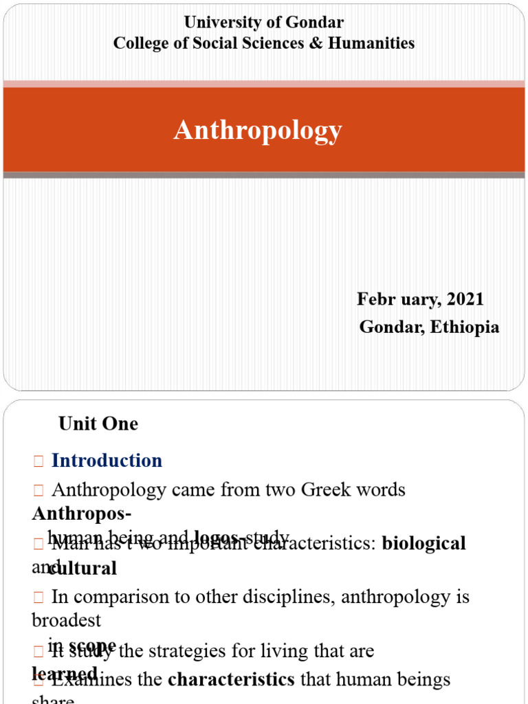 Introduction to Anthropology Overview | PDF | Family | Anthropology