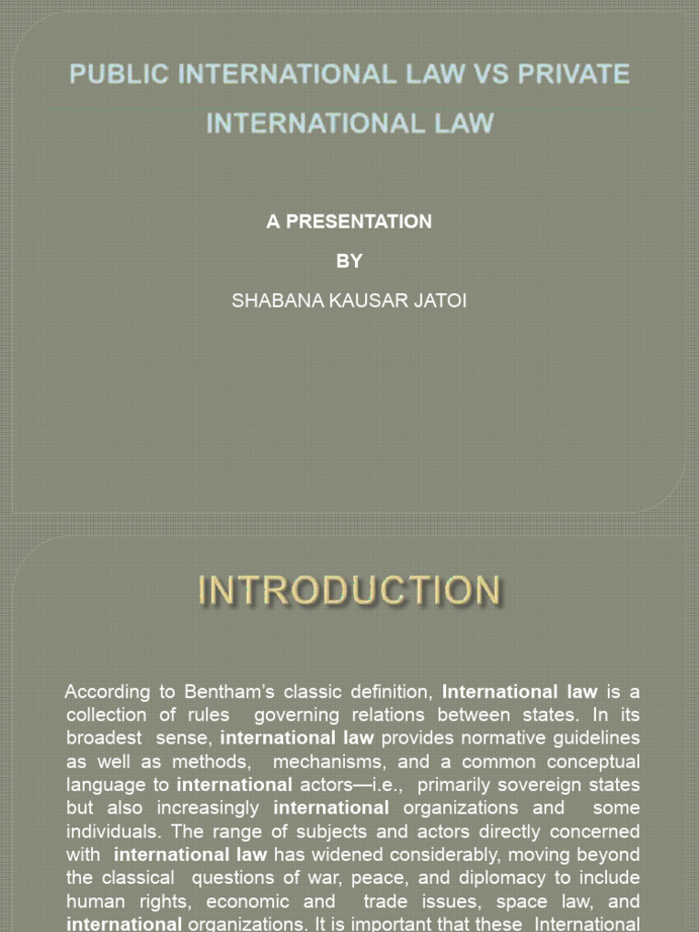 Diff - Privat &public Inter | PDF | Jurisdiction | International Law