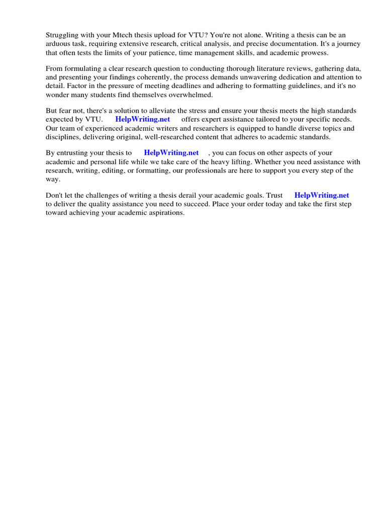 Mtech Thesis Upload Vtu | PDF | Thesis | Concrete