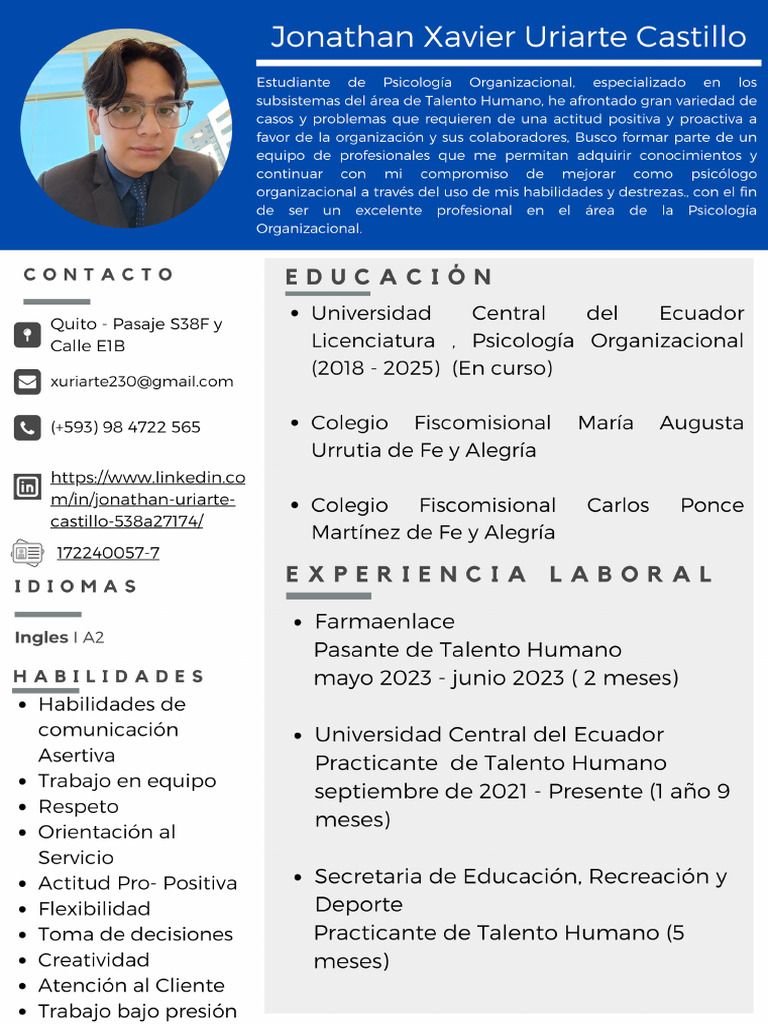 CV Jonathan Uriarte | PDF