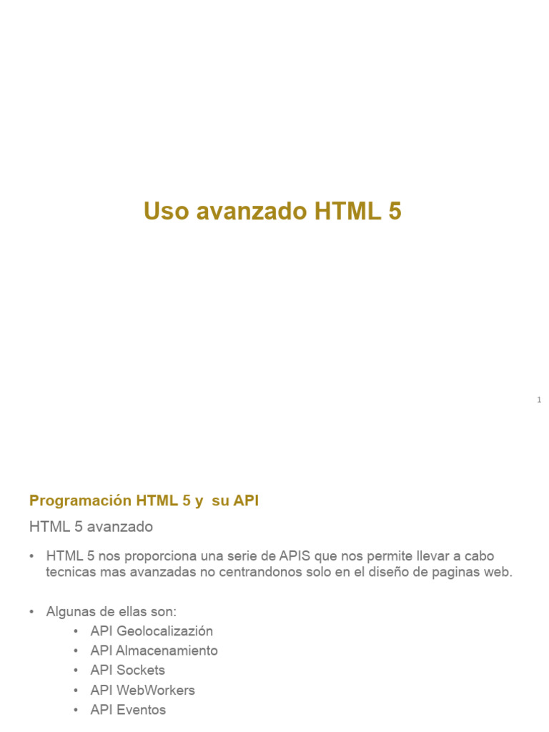 Uso Avanzado HTML 5 | PDF | Cookie HTTP | Red mundial