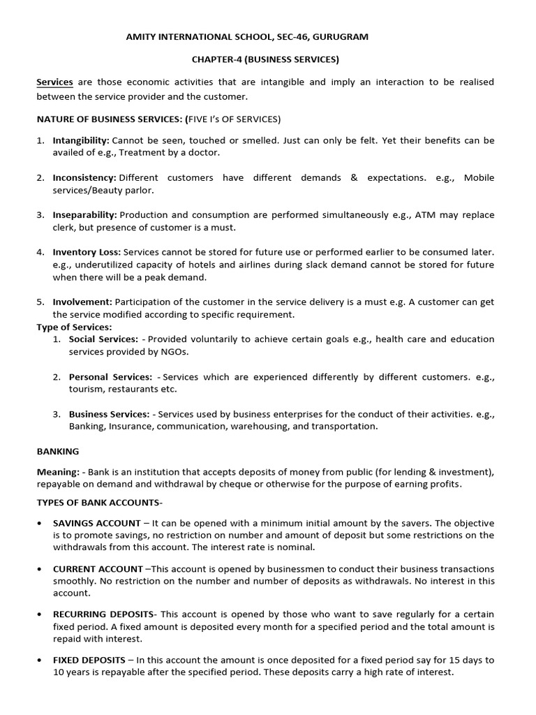 CH-4 Business Services MLP | PDF | Insurance | Banks