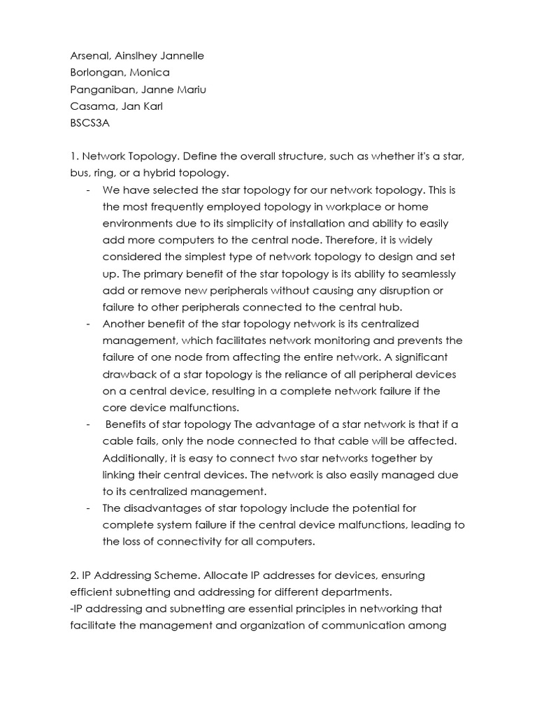 Final Project | PDF | Computer Network | Network Topology