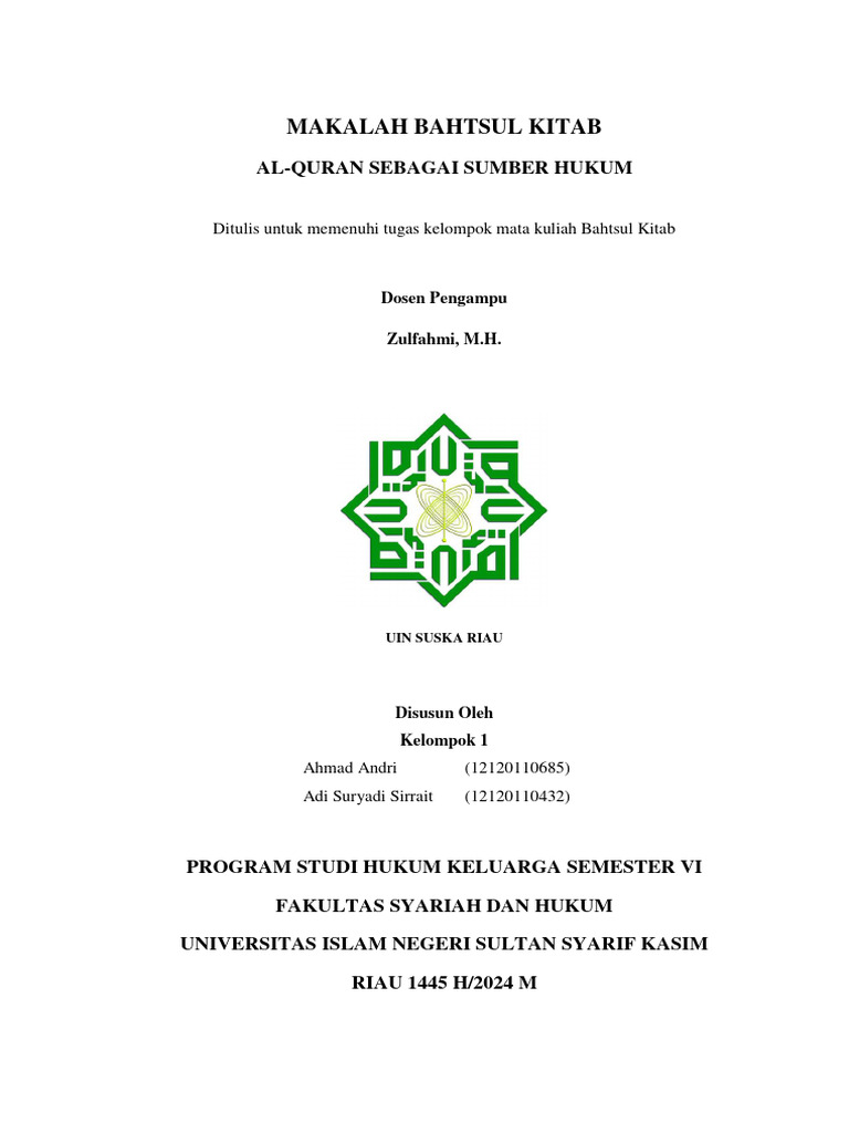 Makalah Bahtsul Kitab Kel 1 | PDF | Agama & Spiritualitas
