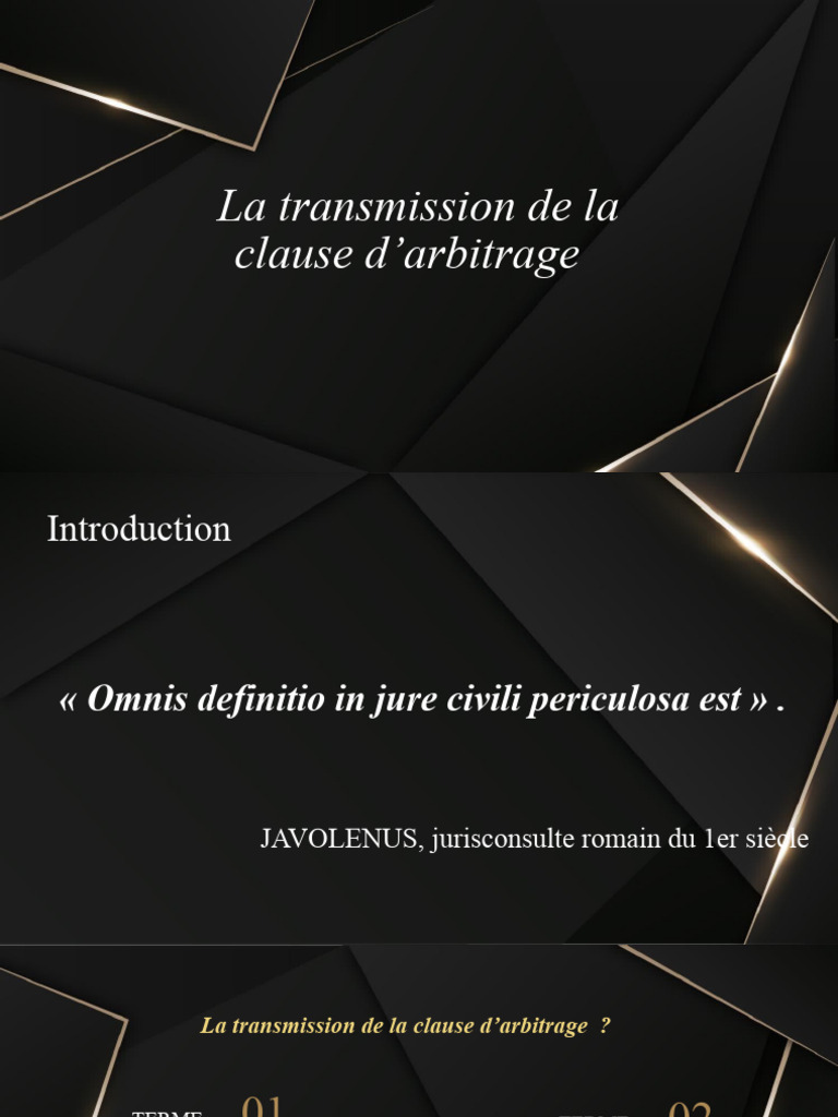 Transmission de La Clause D'arbitrage | PDF | Arbitrage | Loi commune