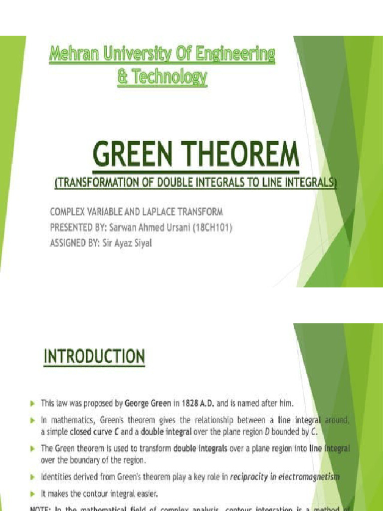 Green Theorem | PDF