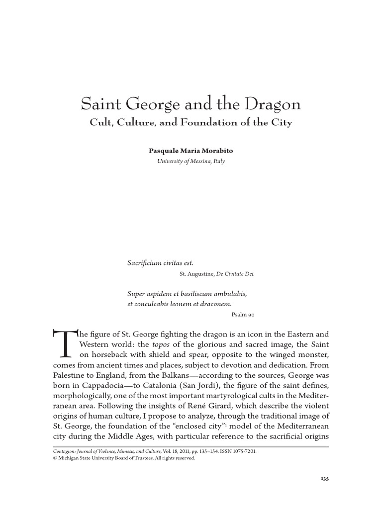 Contagion 2011 Saint George and The Dragon Fundation of The City | PDF ...