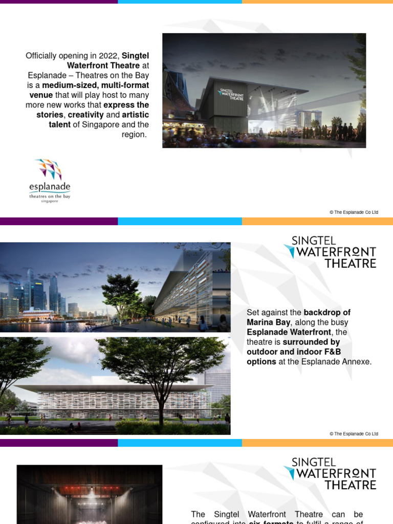Singtel Waterfront Theatre Infodeck | PDF | Performing Arts | Entertainment