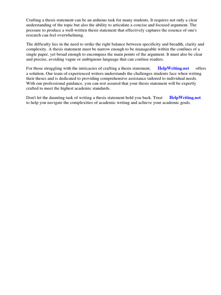How Should You Write A Thesis Statement Pdf Essays Thesis 1277