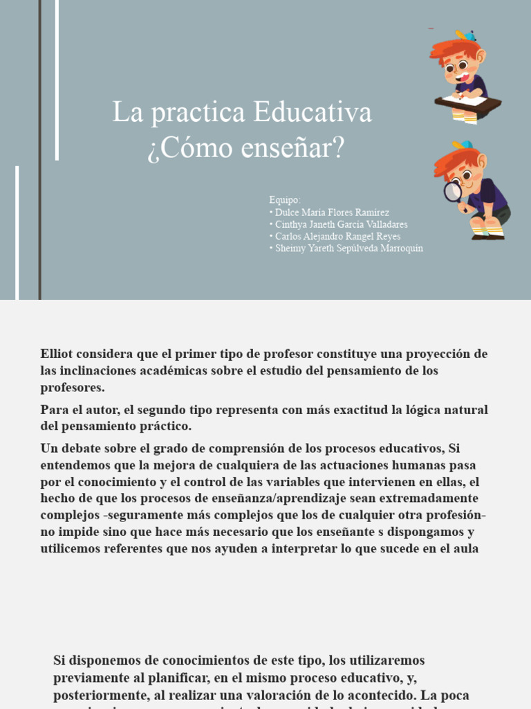 La practica educativa | PDF | Enseñando | Aprendizaje