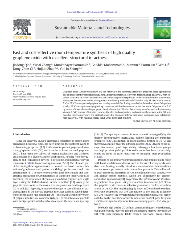 Fast and Cost-Effective Room Temperature Synthesis of High Quality ... Fast and Cost-Effective Room Temperature Synthesis of High Quality ...