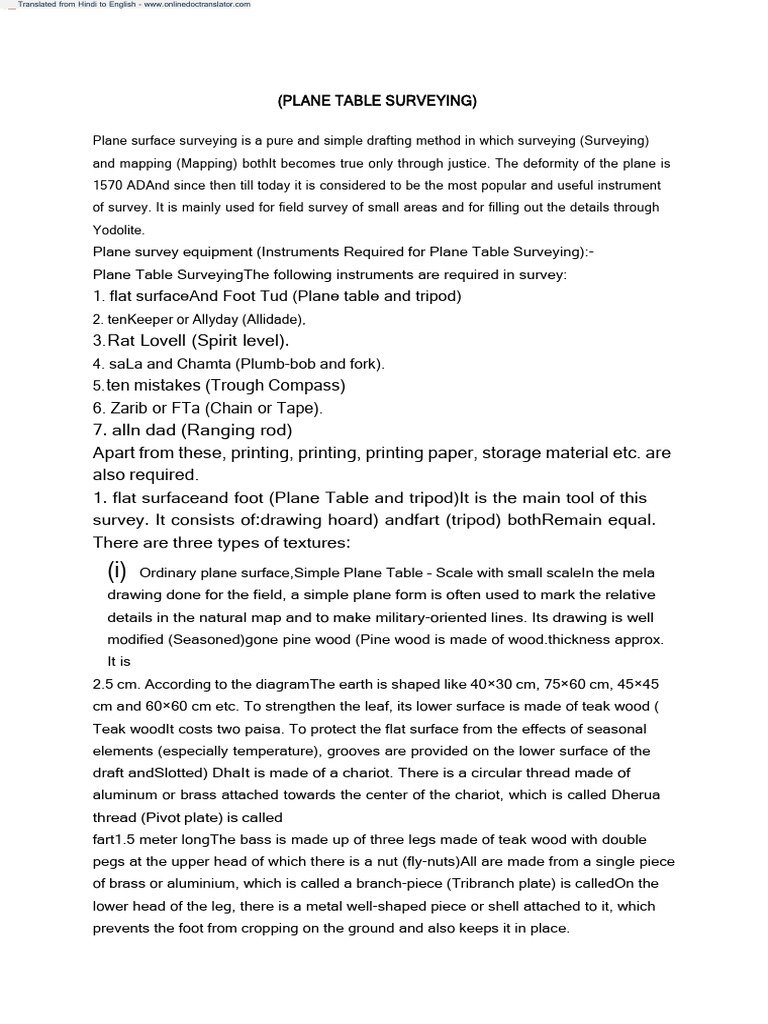 Rat Lovell (Spirit Level) .: (Plane Table Surveying) | PDF | Surveying ...