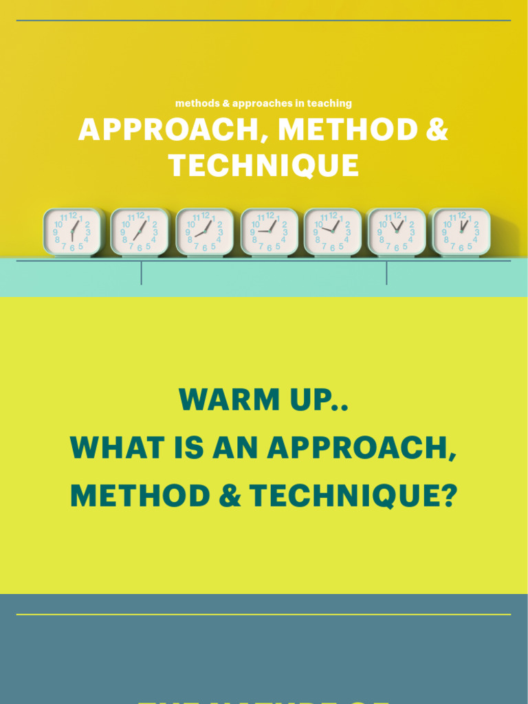 Approach, Method & Technique | PDF | Language Education | Language ...