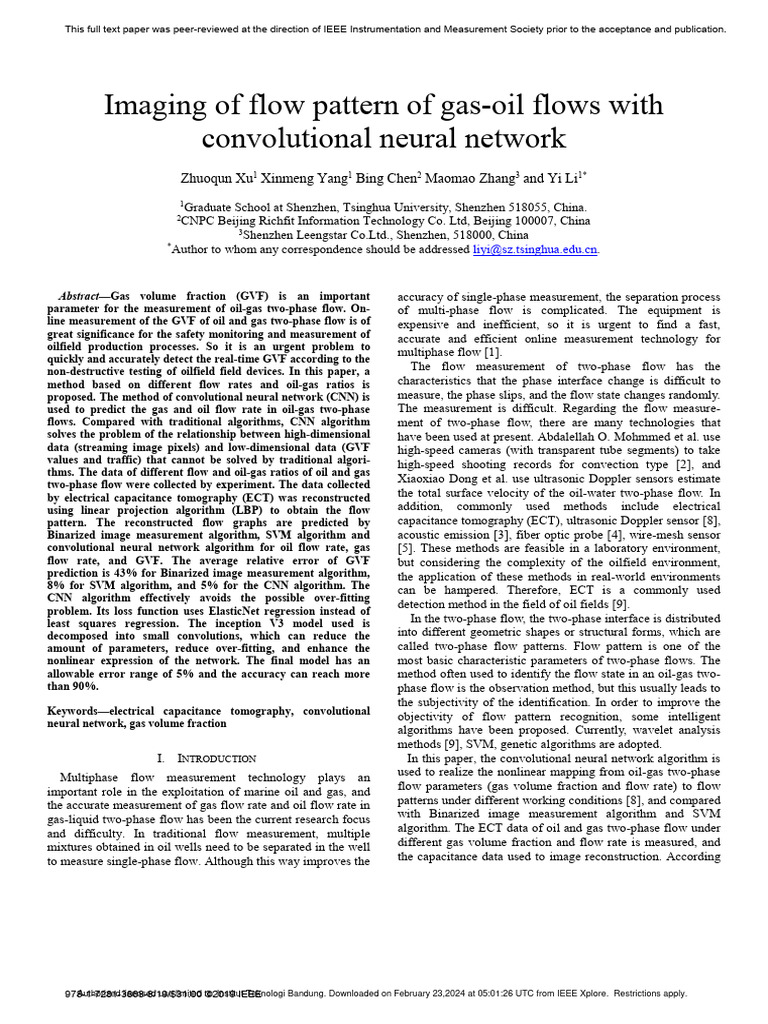 CNN For Oil and Gas Flow Pattern | PDF | Support Vector Machine | Flow ...