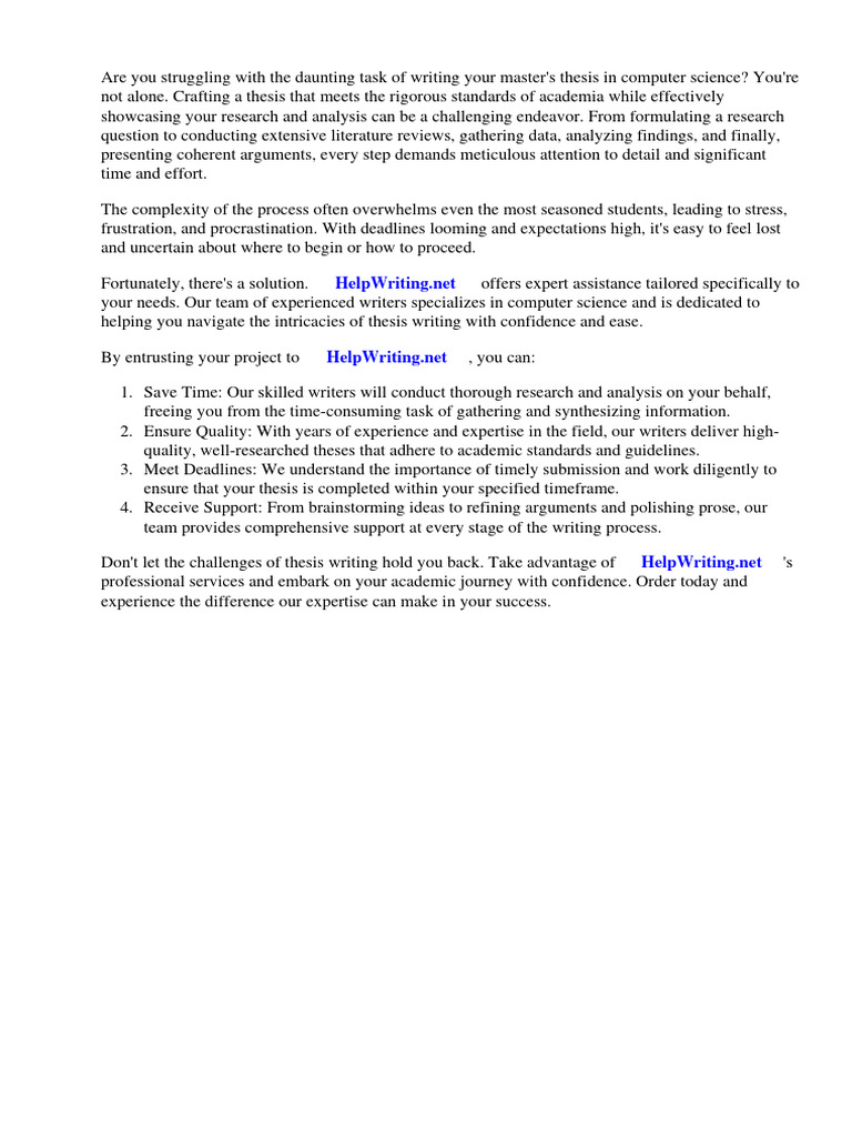 Master Thesis PDF Computer Science | PDF | Thesis | Computer Science
