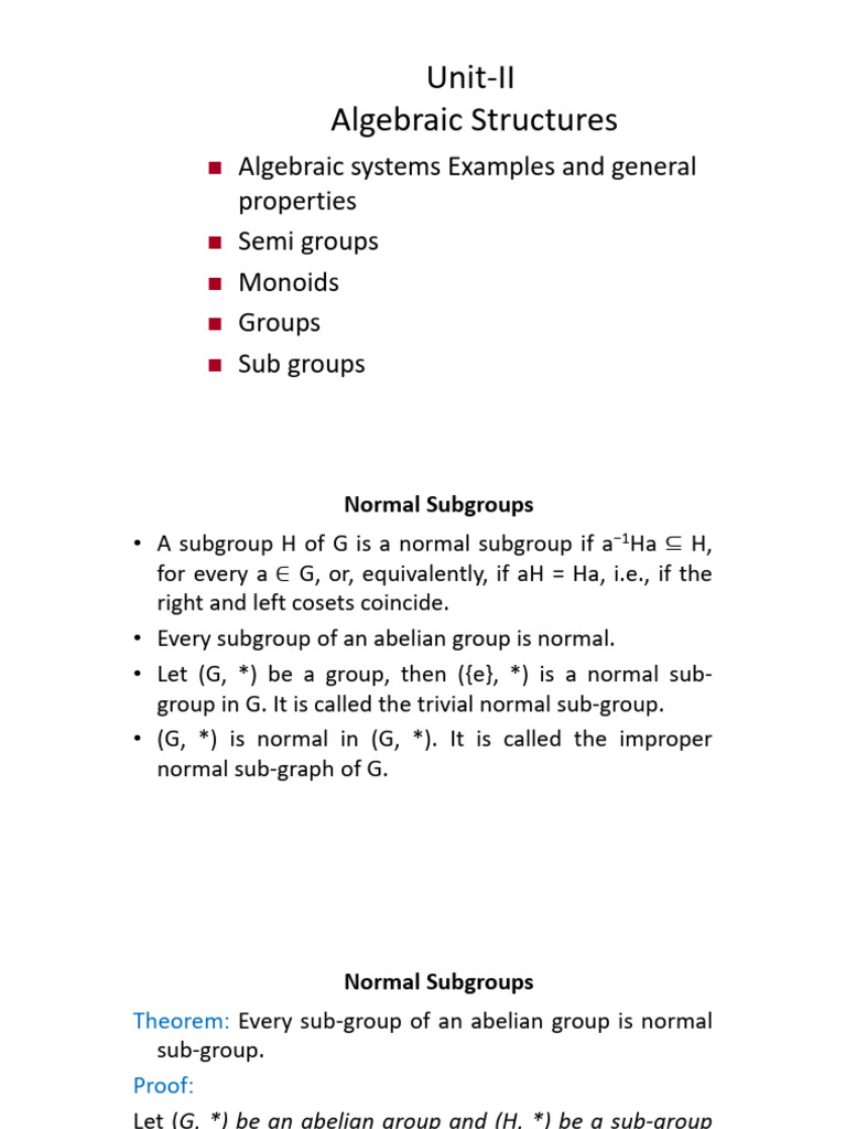 Unit 4.3 Algebraic Struct Part-3 | PDF